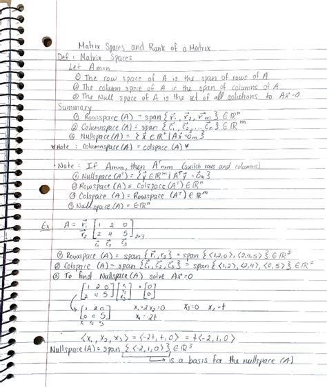 Matrix Spaces And Rank Of A Matrix Matrix Spaces And Rank Of 9 Matrix