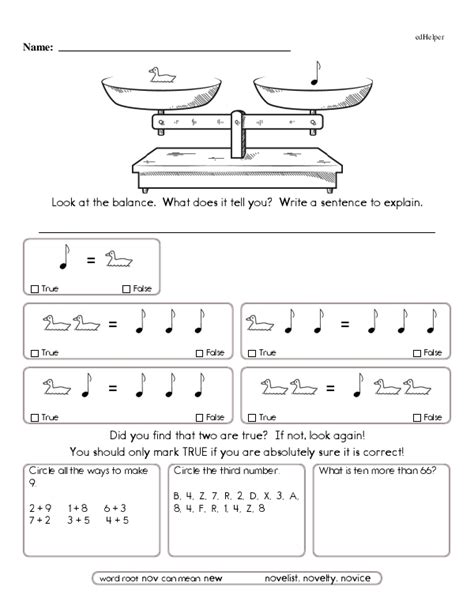 Comparing The Weights Of Two Pictures With True False Statements