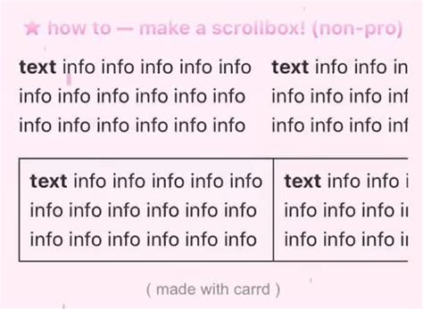 On Twitter How To Make A Scrollbox For Non Pro Carrd Users Https T Co K IrZdxZ H