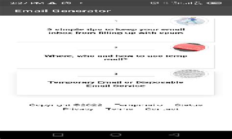 Temporary Email Generatorappstore For Android