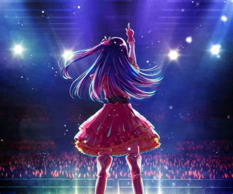 วอลเปเปอร์ Hoshino Ai Oshi No Ko สาวอะนิเมะ ผมยาว ถุงมือ Finger