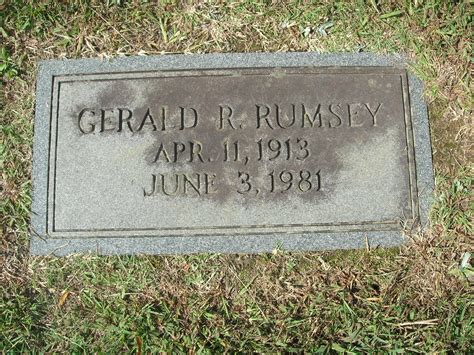 Gerald Ray Rumsey 1913 1981 Find A Grave Memorial