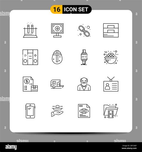 Editable Vector Line Pack Of 16 Simple Outlines Of Center Wallet Hyperlink Man Accessories