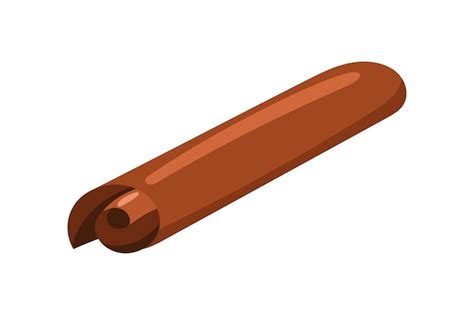 корица на белом фоне Изолированная векторная иллюстрация Премиум векторы