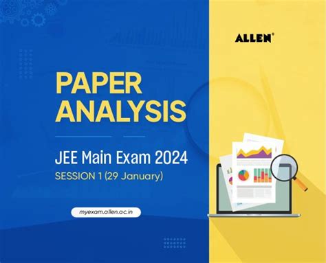 JEE Main Session January Exam ALLEN Paper Analysis My Exam EduBlog Of ALLEN