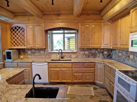Awasome Rustic Cabin Kitchen Backsplash Ideas