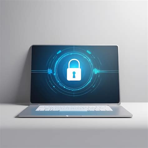 Cybersecurity Concept With Virtual Screen For Secure Internet Access