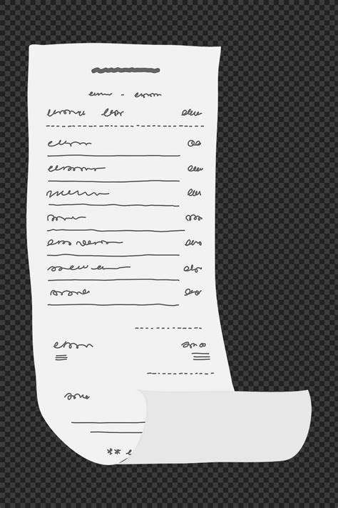 Receipt Png