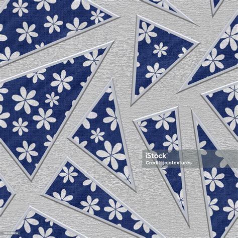 배경 완벽 한 텍스처 패치 워크 패턴 직물 질감 3d 그림에 조각 삼각형 패턴 0명에 대한 스톡 사진 및 기타 이미지 0명 3차원 형태 거친 Istock
