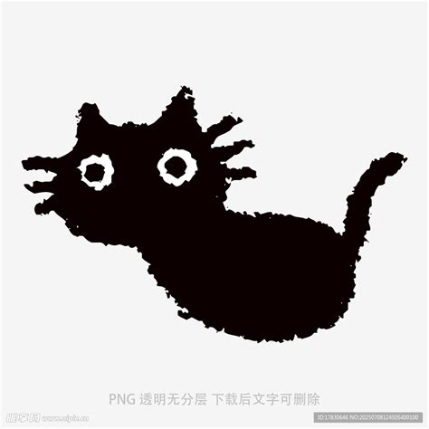 可爱黑猫简笔画形象设计图 Psd分层素材 Psd分层素材 设计图库 昵图网