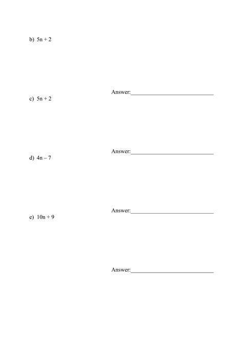 The Nth Term Of A Sequence Docx Education