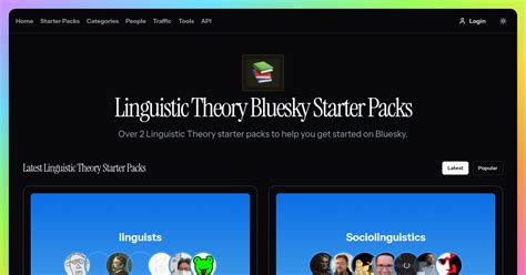 Linguistic Theory Bluesky Starter Packs 2 Lists • May 2025