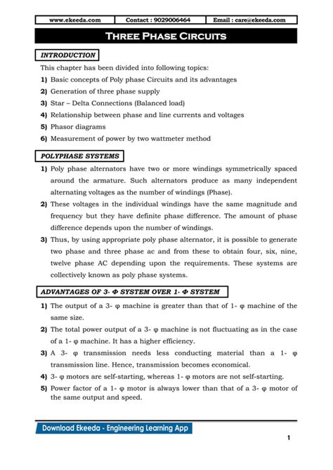 Three Phase Circuits Pdf Physics Science