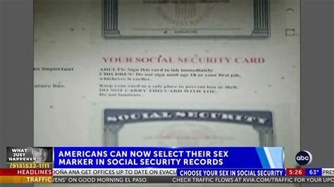 Americans Can Now Select Their Sex Marker In Social Security Records Youtube