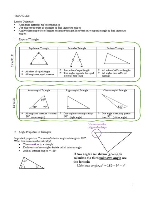 Year 7 Geometry 02 Angles In Triangles Pdf