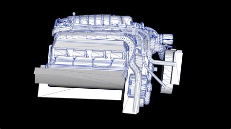 Dodge Hellcat Supercharged Hemi V8 Engine 3d Model By Impulse99