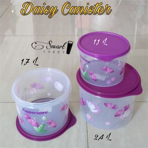 Jual Toples Daisy Ungu Canister Tuperware Set 3pcs Shopee Indonesia