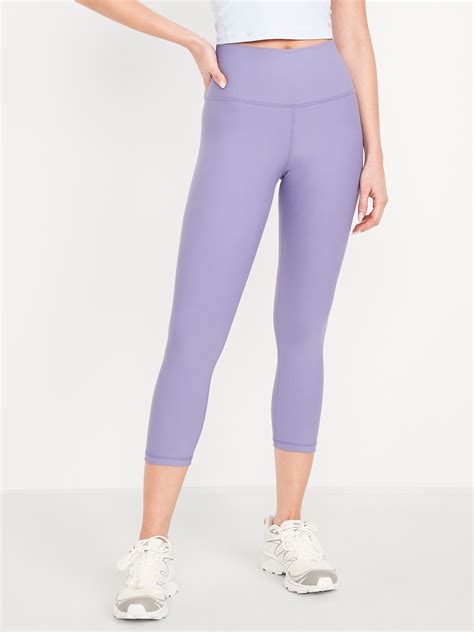 High Waisted Powersoft Crop Leggings Old Navy