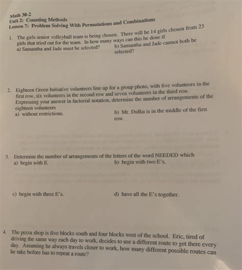 solved math 30 2 unit 2 counting methods lesson 7 problem
