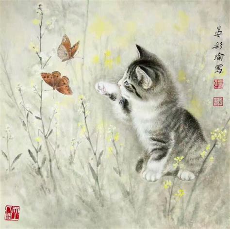 国画猫 高清图片，堆糖，美图壁纸兴趣社区