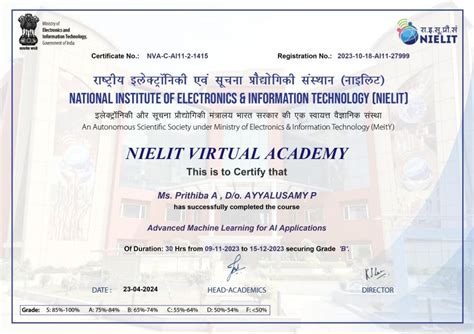 Prithiba A On Linkedin Ml Nielit