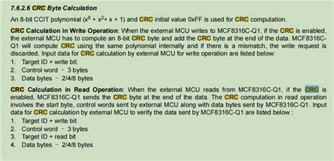 MCF C Q CRC verification method 电机驱动器论坛 电机驱动器 E E 设计支持