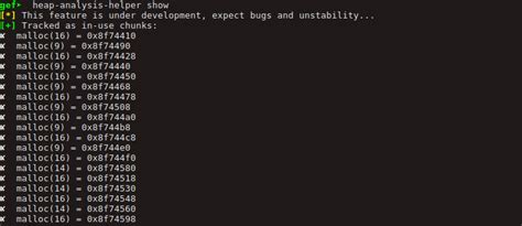 Command Heap Analysis Helper Gef Legacy Gdb Enhanced Features For