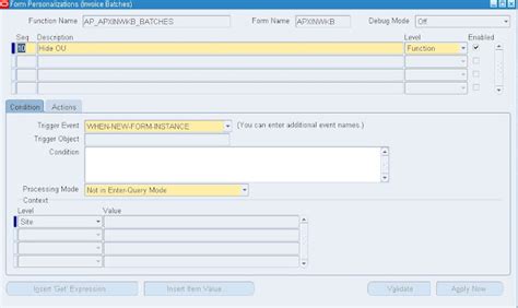 How To Hide Operating Unit In Invoice Work Bench R12 Oracle Techno
