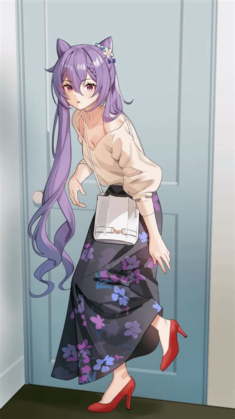 Date With Keqing 💜 Genshin Impact Art By Chibimoonss Rstreetmoe