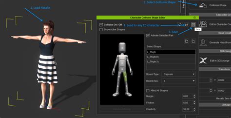 Character Creator 3 Collision Shapes