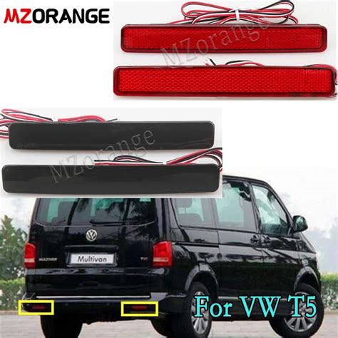 Led 2pcs 리어 범퍼 리플렉터 라이트 Vw T5 트랜스 포터 Multivan 2003 2011 테일 스톱 신호 브레이크 안개 램프 자동차 액세서리 Aliexpress