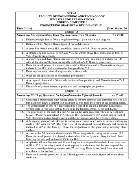 Engineering Graphics And Design A Pdf Elementary Geometry