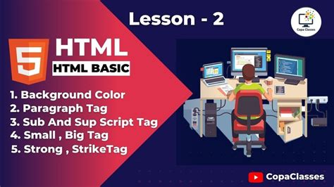 html basic course for beginners lesson 2 background color and