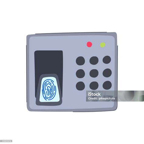 Recognition Biometric Security Device Cartoon Vector Illustration Stock Illustration Download
