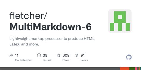 GitHub Fletcher MultiMarkdown Lightweight Markup Processor To Produce HTML LaTeX And More