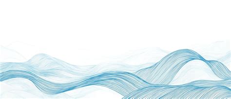 Blue Lines Depicting Water Waves On White Premium Ai Generated Vector