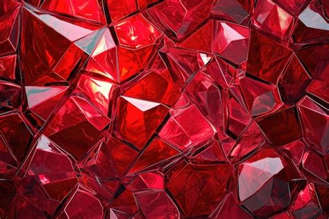 premium photo ruby red stainedglass abstract art 3d rendering luxury