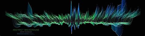 abstract background color graph wireframe from points and noisy lines