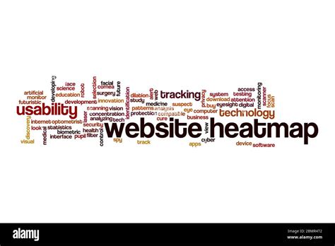 Website Heatmap Word Cloud Concept On White Background Stock Photo Alamy