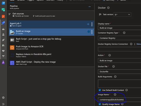 In Azure Pipeline How To Use The Docker Container Name In A Variable To