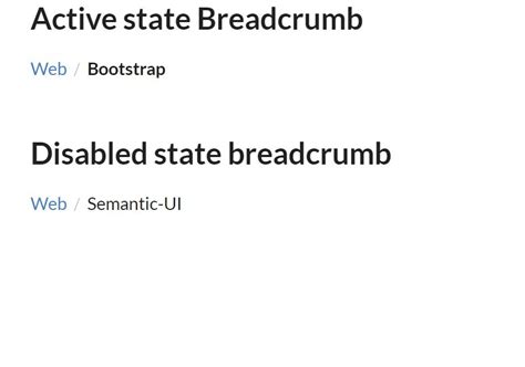 semantic ui breadcrumb geeksforgeeks