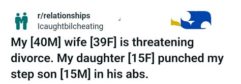 Man Seeks Help Online As His Wife Threatens To Divorce Him Because His Daughter Punched His Stepson
