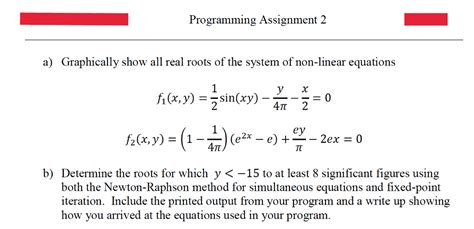 Solved Graphically Show All Real Roots Of The System Of Chegg