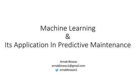 Machine Learning And Predictive Maintenance Pptx