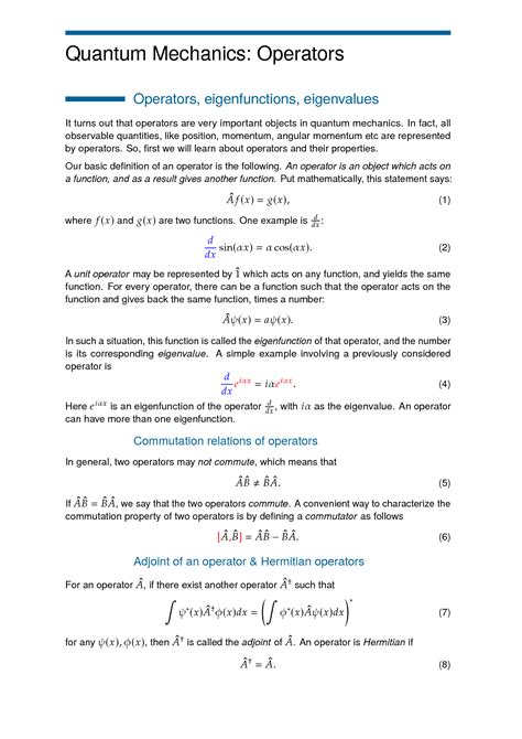 SOLUTION Operators In Quantum Mechanics Studypool