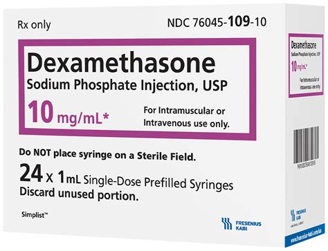 Dexamethasone Injection Usp Simplist® Prefilled Syringes