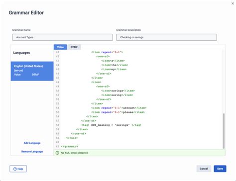 add a grammar for a bot flow in architect genesys cloud resource center