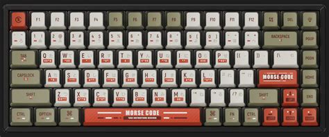 Keyc Pbt 37 Keychron Oem Dye Sub Pbt Keycap Set Morse Code Tech Supply Shed The Security