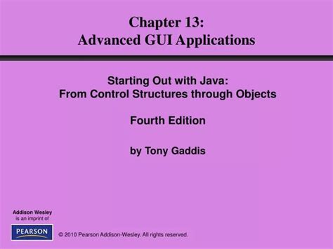 Ppt Chapter 13 Advanced Gui Applications Powerpoint Presentation