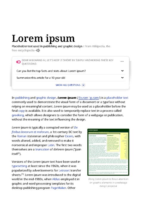 Lorem Ipsum Wikiwand Nothing Here Using Lorem Ipsum To Focus Attention On Graphic Elements